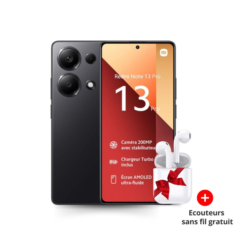 Smartphone Xiaomi Redmi Note 13 Pro 12Go 512Go Noir prix tunisie|Tunisiatech