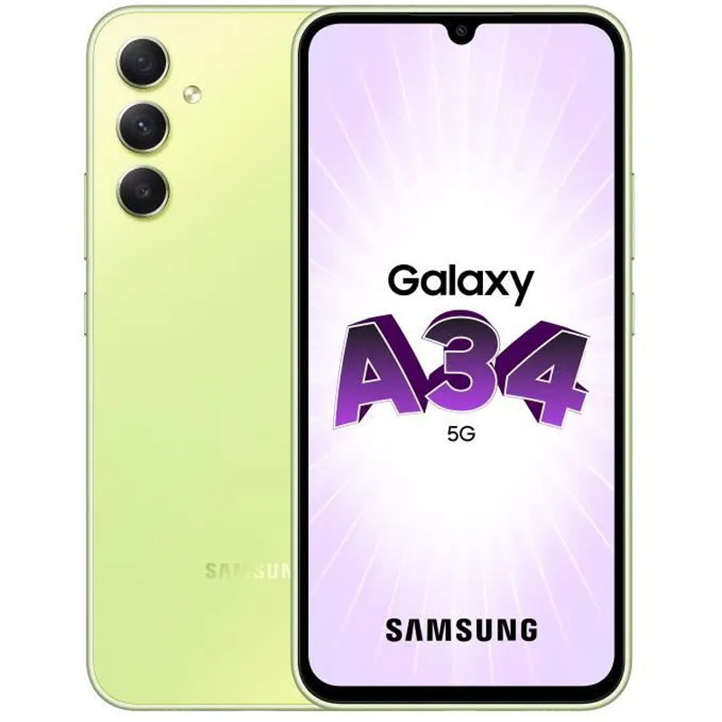 Smartphone Samsung Galaxy A34 5G 8go 128go Lime meilleur prix Tunisie|Tunisiatech
