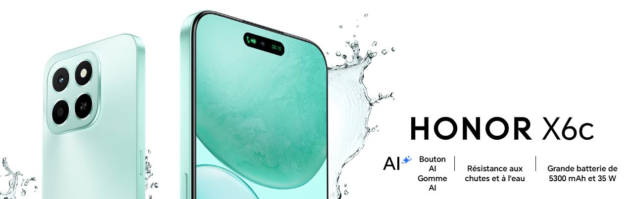 Honor X6C 6Go 128Go 4G Blanc | Prix Tunisie