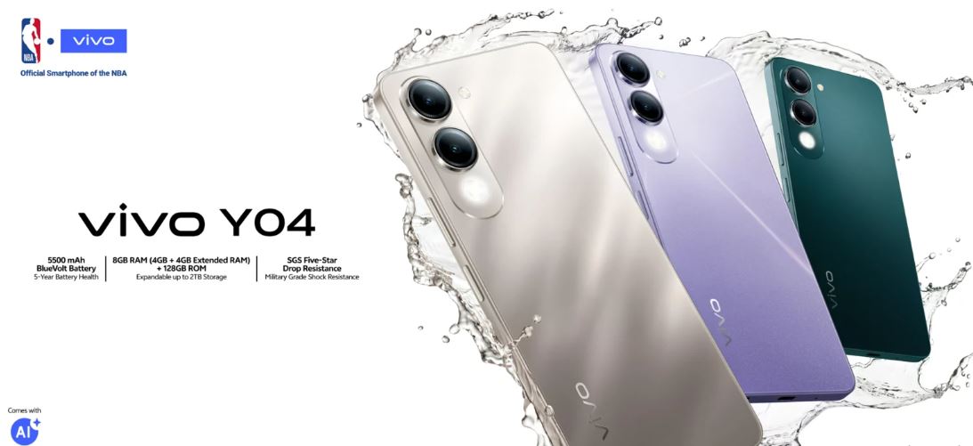 Vivo Y04 4Go 128Go Gold Titane